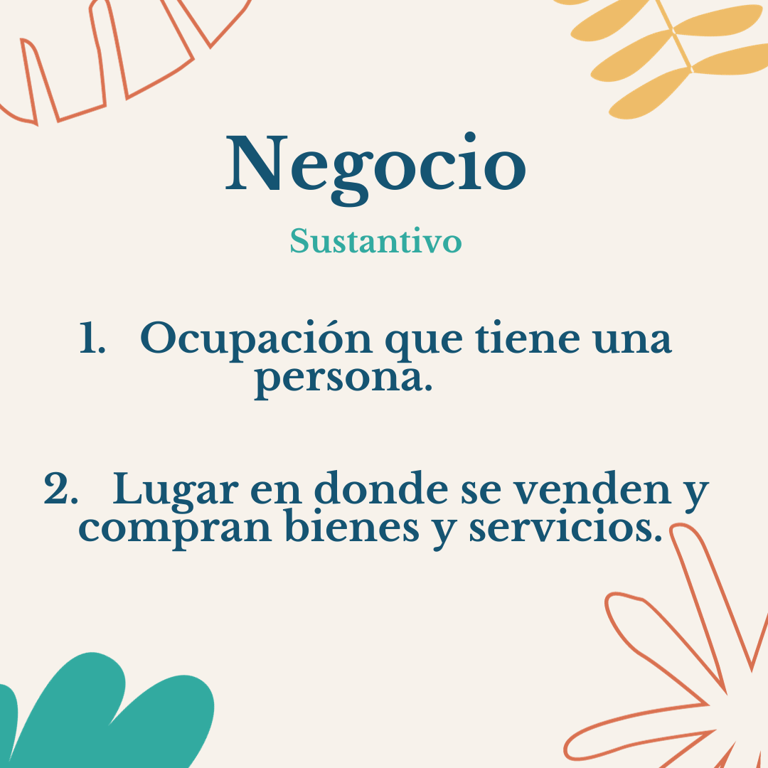 Etimología - Negocio - Lenguacate - Aprende Español